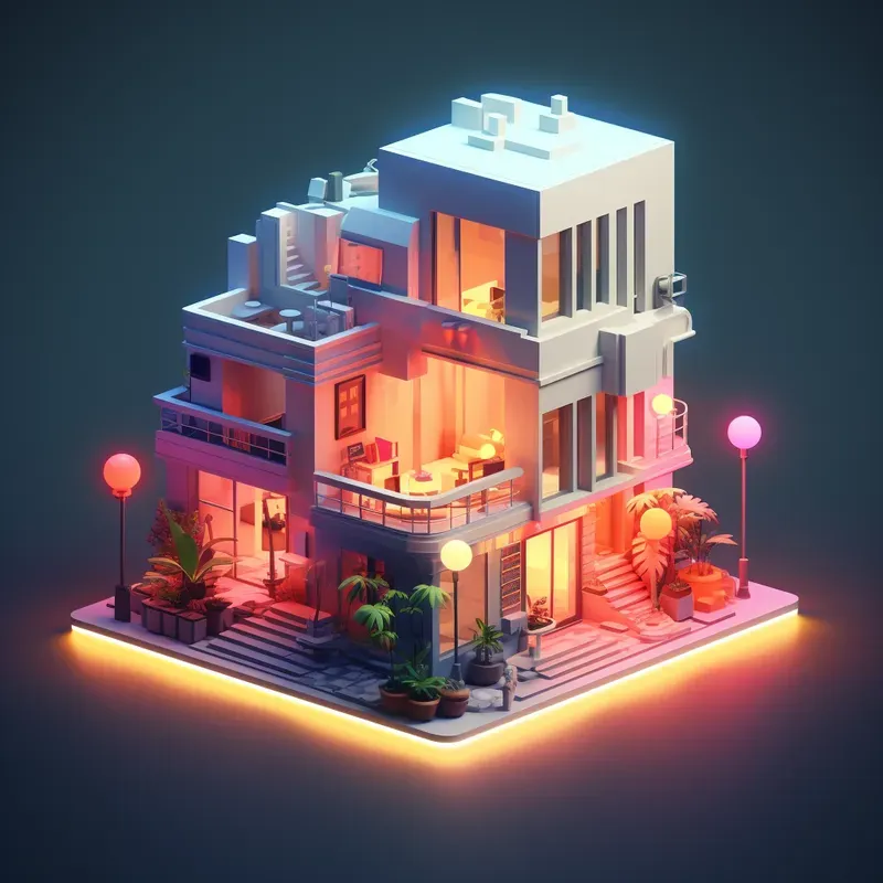 Low Poly Cityscapes Midjourney Prompt | PromptBase