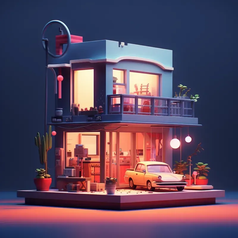 Low Poly Cityscapes Midjourney Prompt | PromptBase