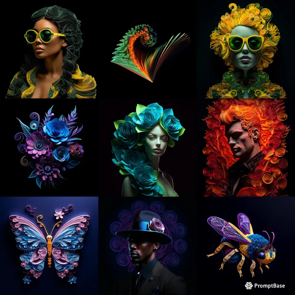 Stunning Paper Portraits And Designs Midjourney Prompt | PromptBase