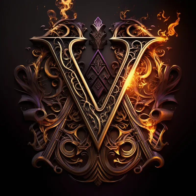 Gothic Logos With Fire Burning Letters Midjourney Prompt | PromptBase