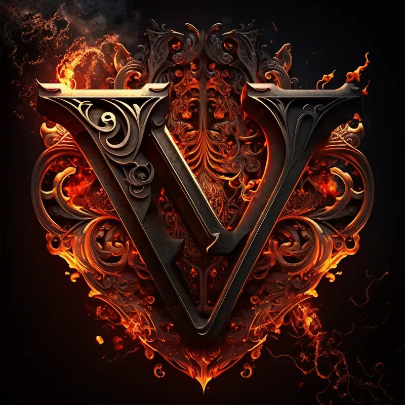 Gothic Logos With Fire Burning Letters Midjourney Prompt | PromptBase