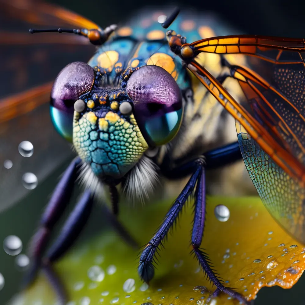 Vibrant Macro Photos Of Insects Midjourney Prompt | PromptBase
