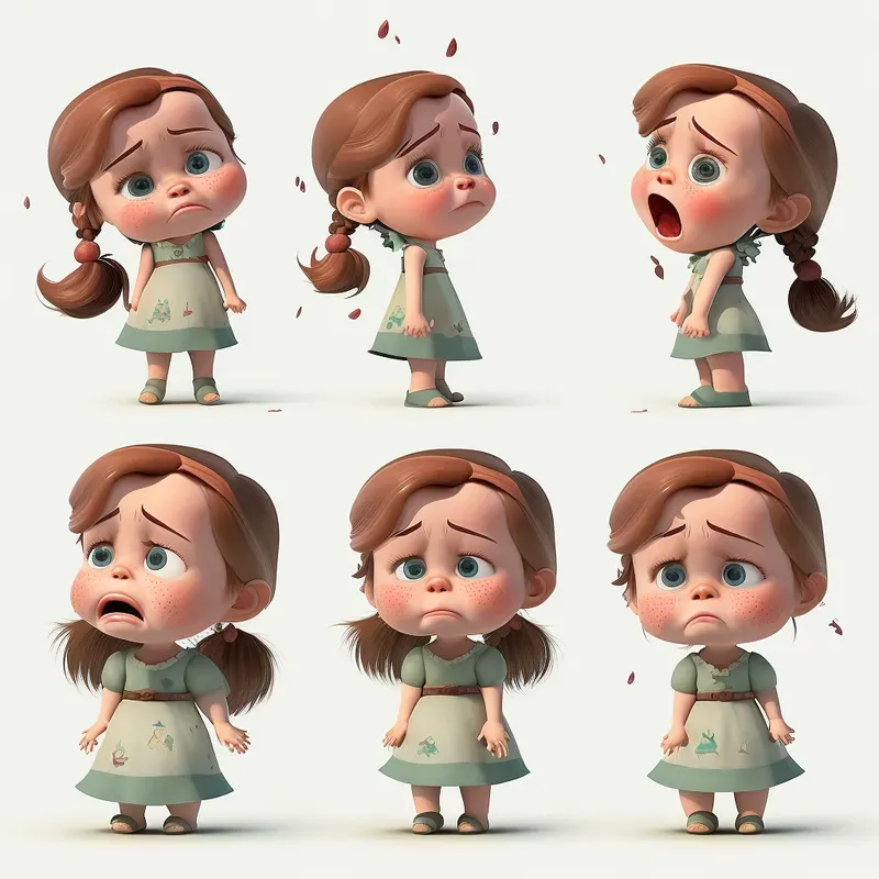 Character Poses And Expressions Sheets Midjourney Prompt | PromptBase