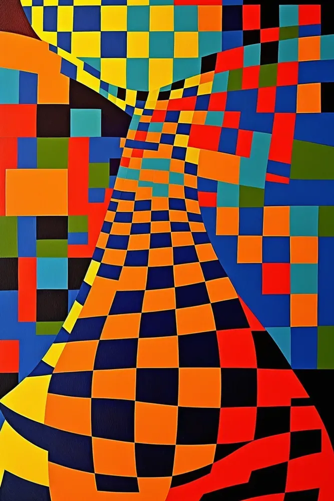 Vibrant Modern Geometric Paintings Midjourney Prompt | PromptBase