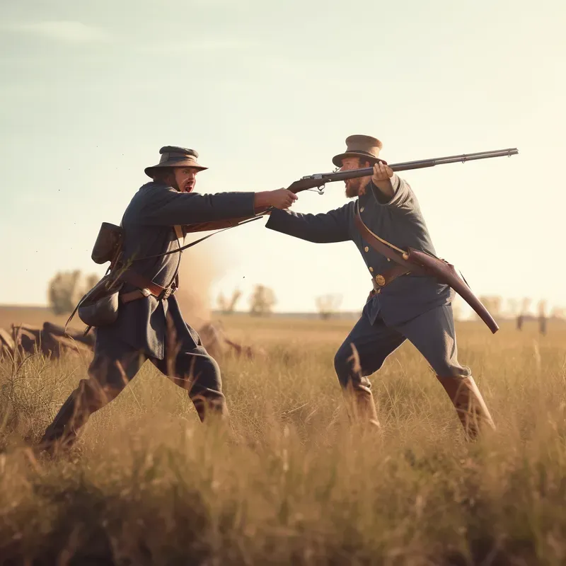 Epic Realistic War Duel Scenes Midjourney Prompt | PromptBase