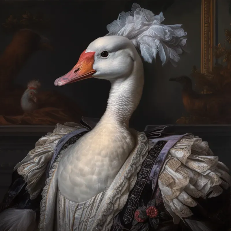 Animal Portraits In Rococo Style Clothes Midjourney Prompt | PromptBase