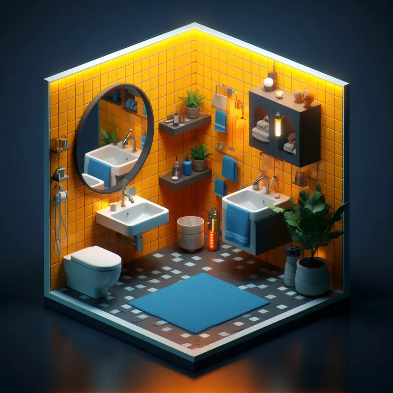 Beautiful Isometric Detailed Room Designs Midjourney Prompt | PromptBase
