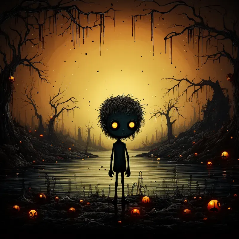 Creepy But Still Cute Illustrations Midjourney Prompt | PromptBase