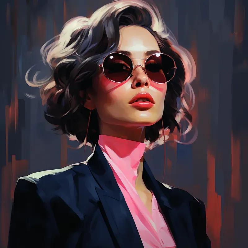 Cyberpunk Vibrant Digital Portraits Midjourney Prompt | PromptBase