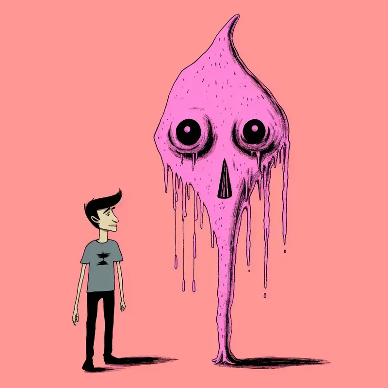 Supercute Whimsical Horror Illustrations Midjourney Prompt | PromptBase