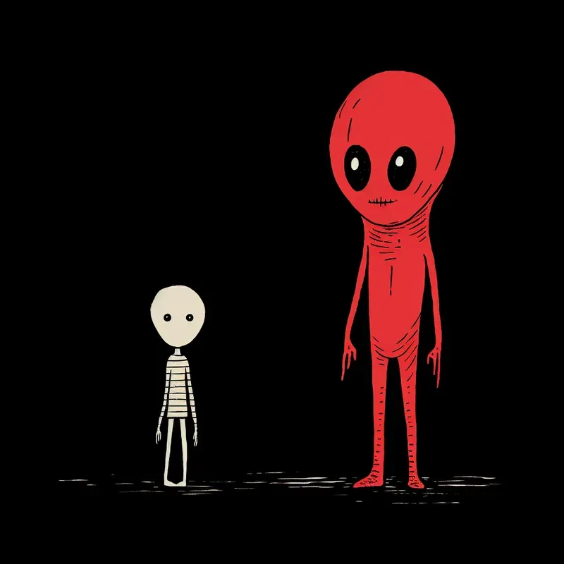 Supercute Whimsical Horror Illustrations Midjourney Prompt | PromptBase