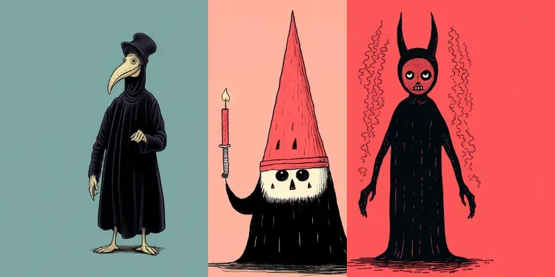Supercute Whimsical Horror Illustrations Midjourney Prompt | PromptBase