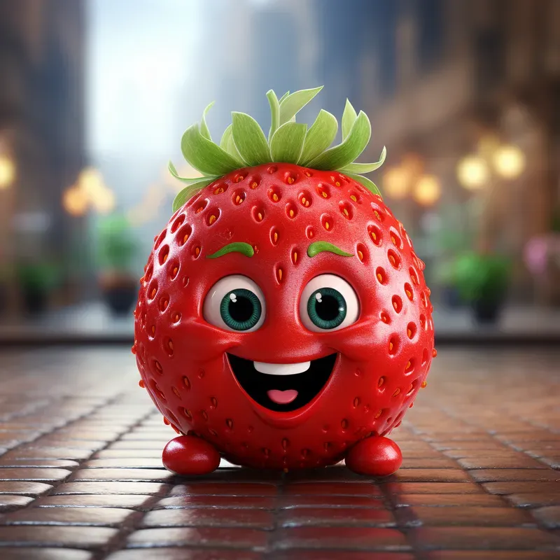 Spicy Toon Pixar Style Fruits And Veggies Midjourney Prompt Promptbase