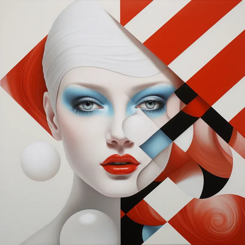 Mind Bending Surreal Geometric Portraits Midjourney Prompt | PromptBase