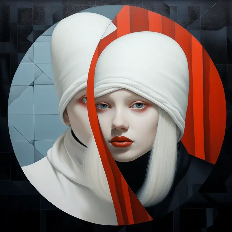 Mind Bending Surreal Geometric Portraits Midjourney Prompt | PromptBase