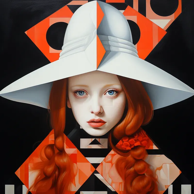 Mind Bending Surreal Geometric Portraits Midjourney Prompt | PromptBase