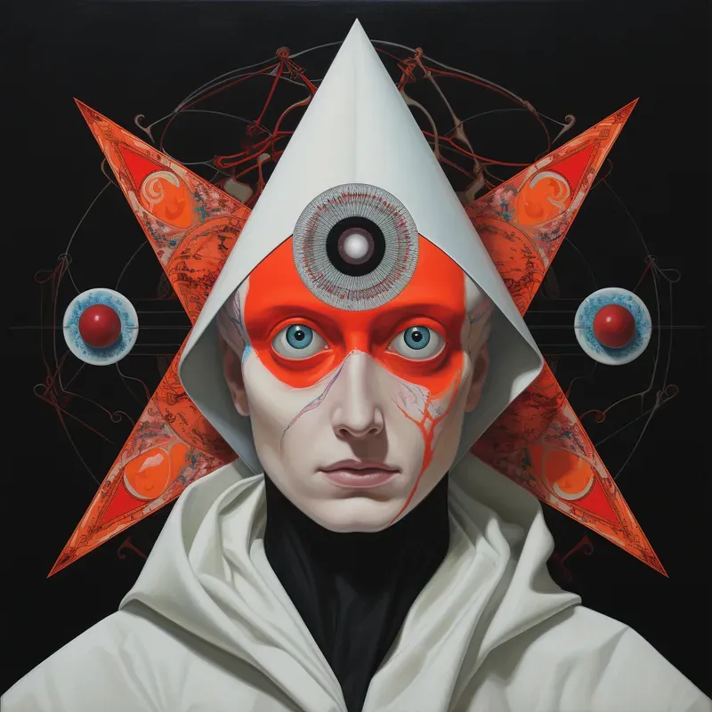 Mind Bending Surreal Geometric Portraits Midjourney Prompt | PromptBase