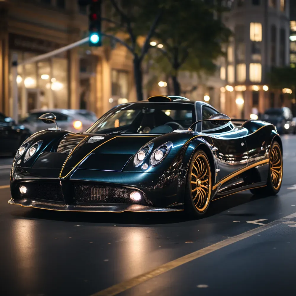 Hypercar City Night Photography Midjourney Prompt | PromptBase