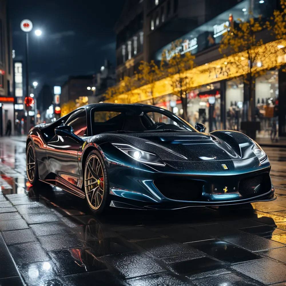 Hypercar City Night Photography Midjourney Prompt | PromptBase