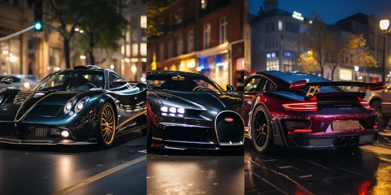 Hypercar City Night Photography Midjourney Prompt | PromptBase