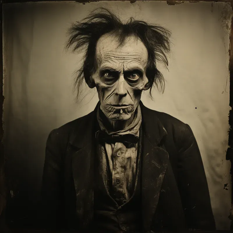 Victorian Tintype Horror Creatures Midjourney Prompt | PromptBase