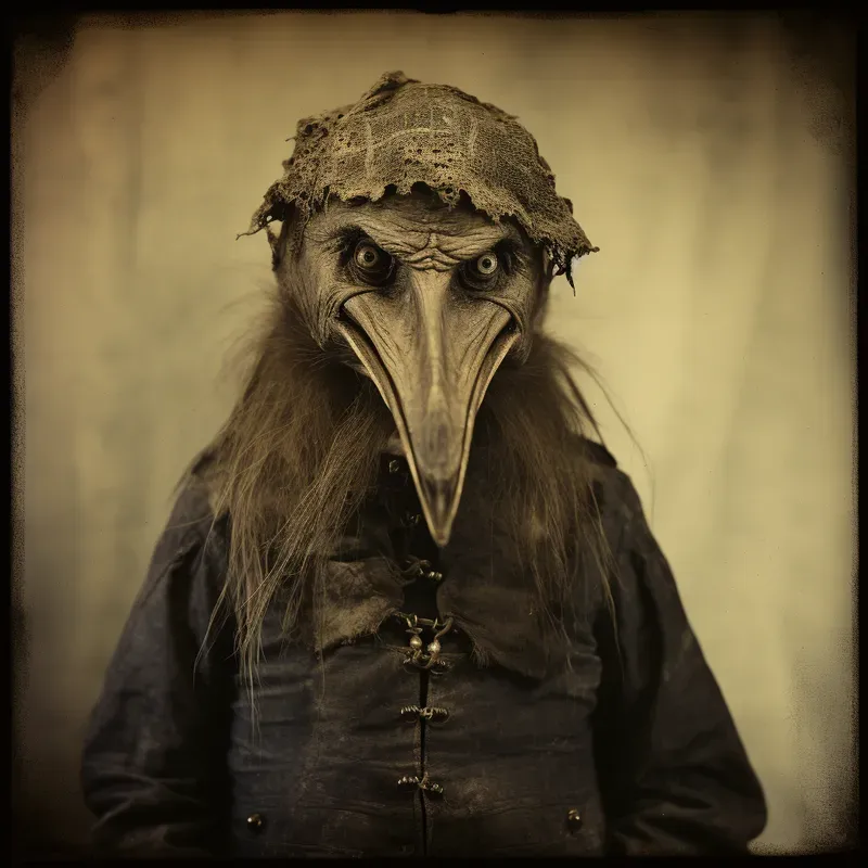 Victorian Tintype Horror Creatures Midjourney Prompt | PromptBase