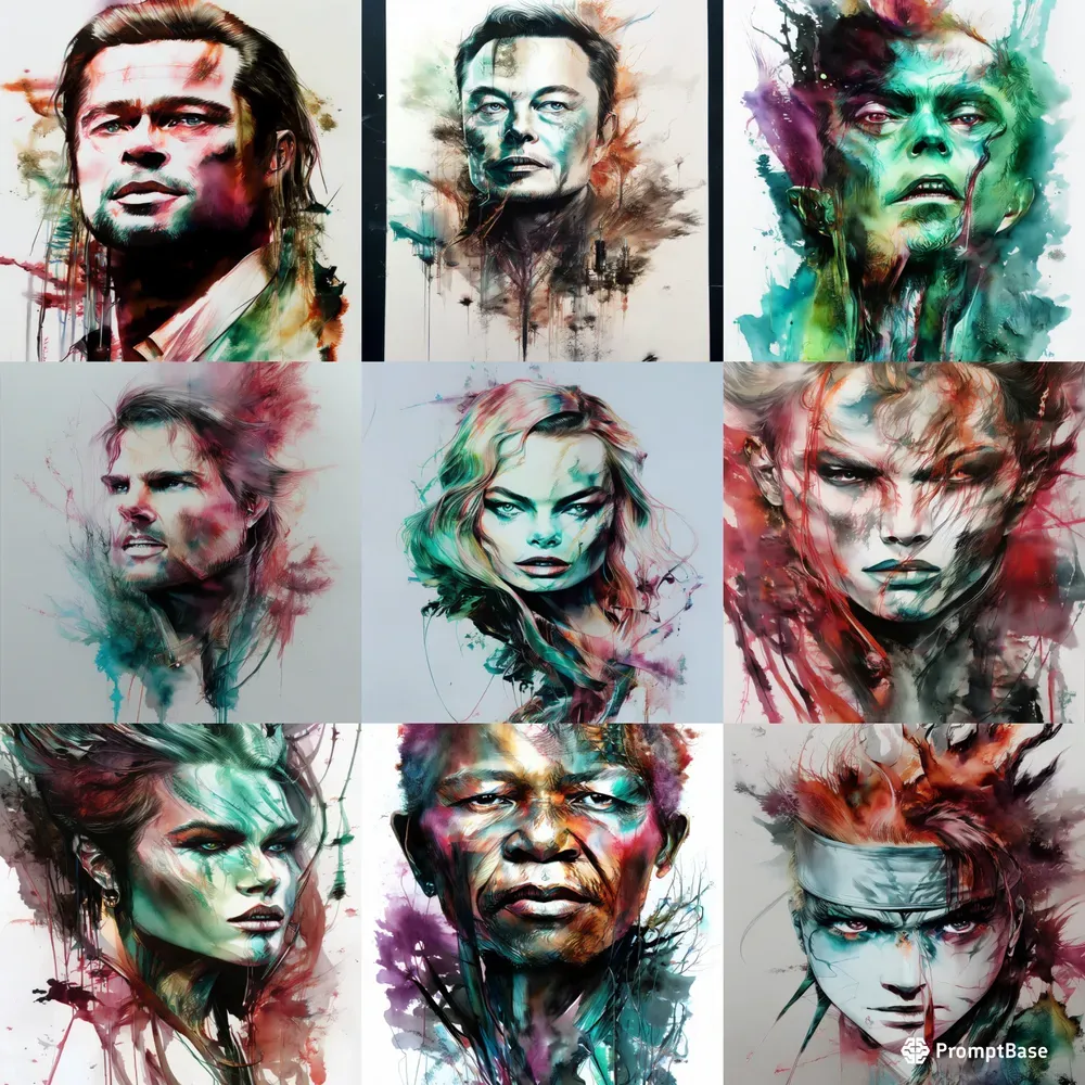 Colorful Water Inks Stable Diffusion Prompt | PromptBase