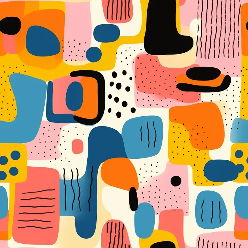 Playful Postmodern Patterns Midjourney Prompt | PromptBase
