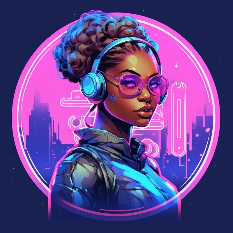 Futuristic Circular Profile Pics Midjourney Prompt | PromptBase