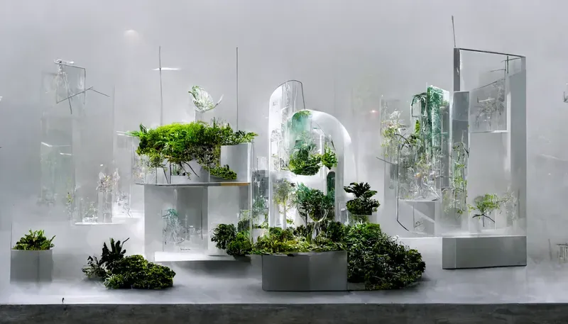 Futuristic Architectural Terrarium Midjourney Prompt | PromptBase