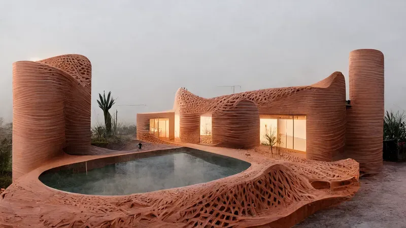 Futuristic Mud Architecture Midjourney Prompt | PromptBase