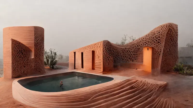 Futuristic Mud Architecture Midjourney Prompt | PromptBase