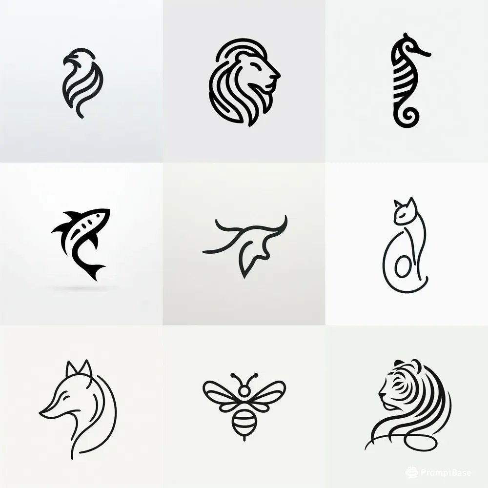 Minimalist Line Logos DALL·E Prompt | PromptBase