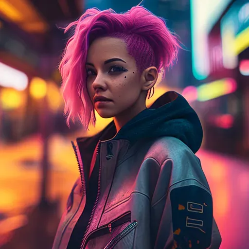 Neon City Cyberpunk Portraits Midjourney Prompt | PromptBase