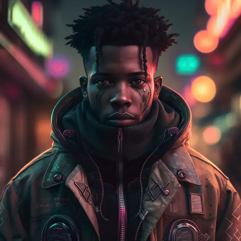 Neon City Cyberpunk Portraits Midjourney Prompt | PromptBase