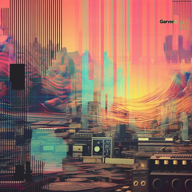 Glitchwave Retro Collage Album Covers Midjourney Prompt | PromptBase