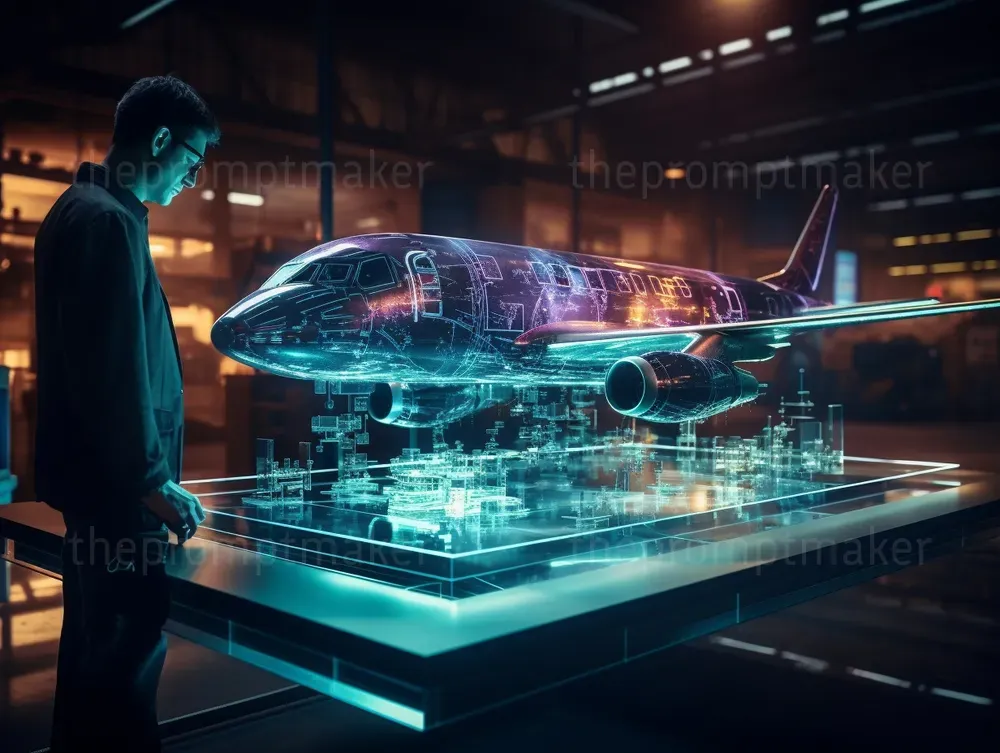 Futuristic Scenes With Holographic Style Midjourney Prompt | PromptBase