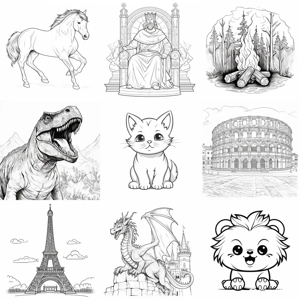 Clear Coloring Pages Midjourney Prompt | PromptBase