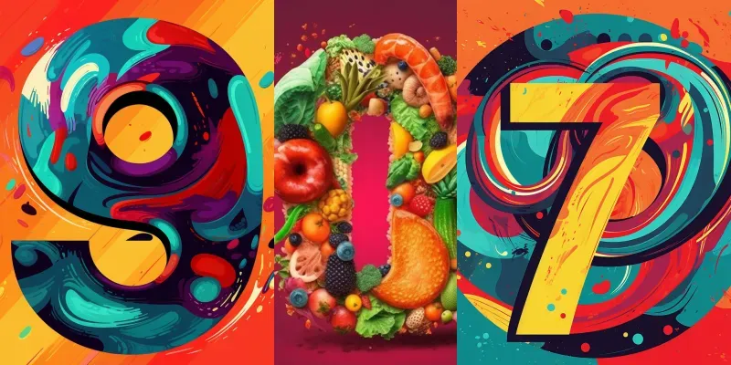 Numbers Illustrations For Advertisements Midjourney Prompt | PromptBase