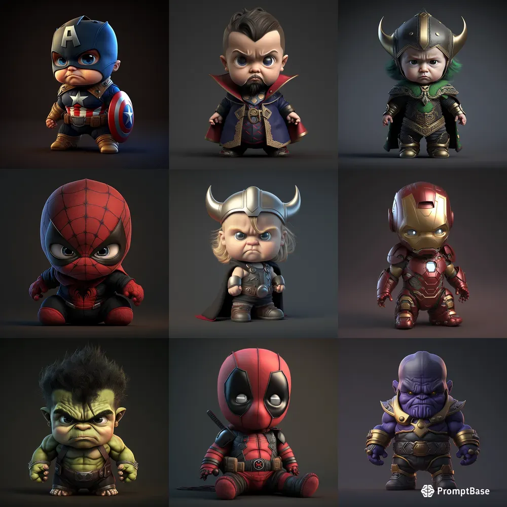 Marvel Characters As Babies Midjourney Prompt | PromptBase