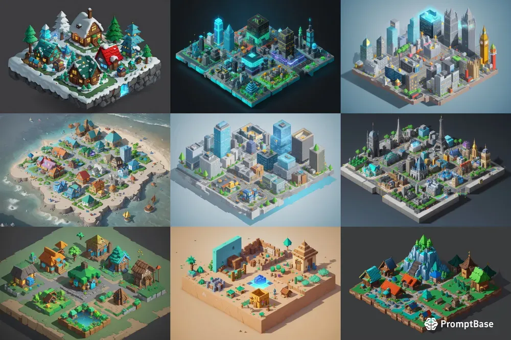 3D RPG Game Asset Isometric Blocks Leonardo Ai Prompt | PromptBase