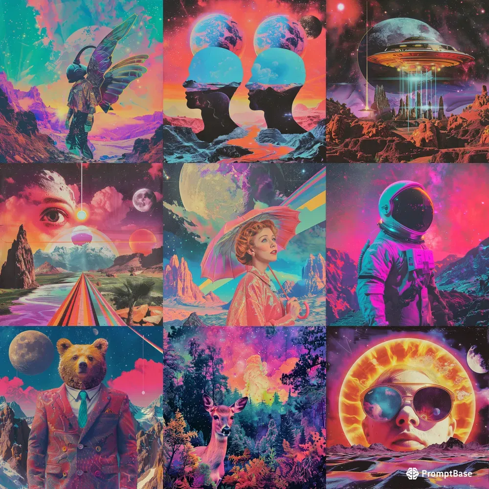 Cosmic Synthwave Album Covers Midjourney Prompt | PromptBase