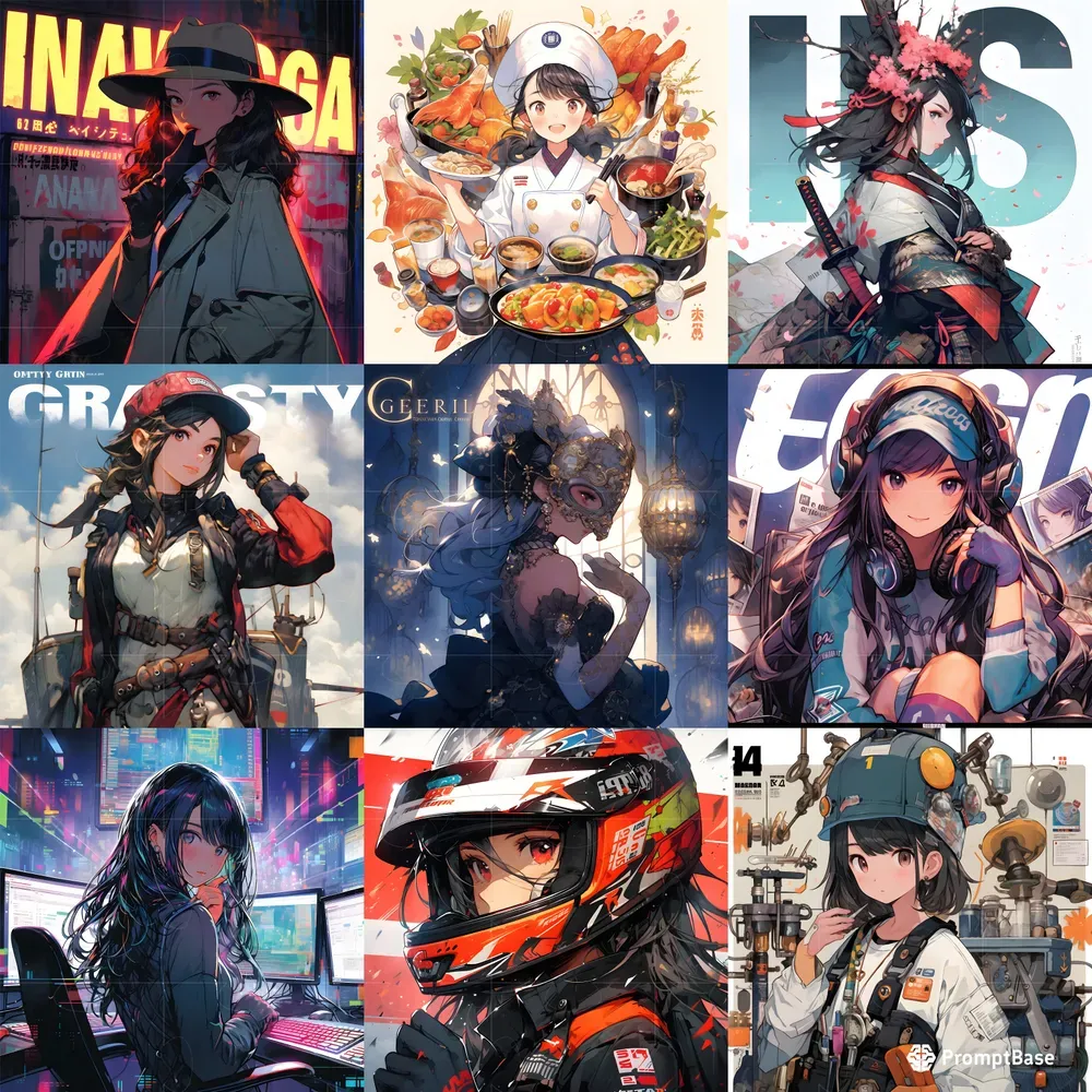 Captivating Anime Magazine Covers Midjourney Prompt | PromptBase