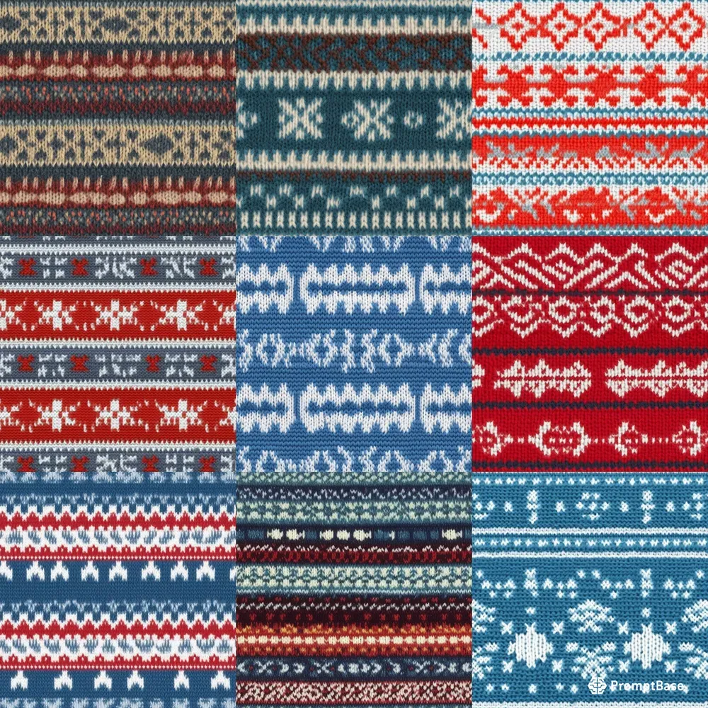 Knitted Fabric Patterns Midjourney Prompt | PromptBase