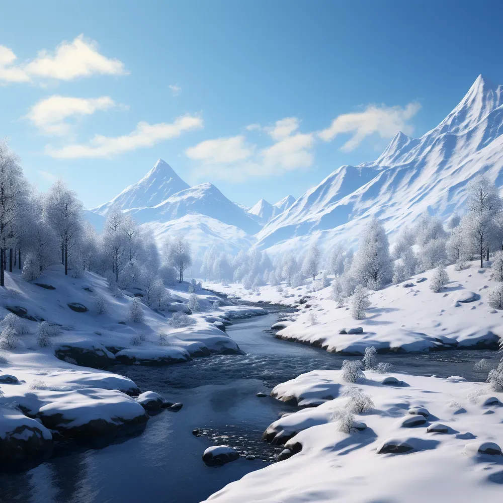 Realistic Winter Landscapes Midjourney Prompt | PromptBase