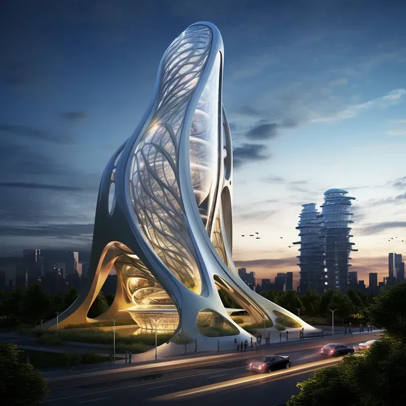 Futuristic Architectural Visions Midjourney Prompt | PromptBase