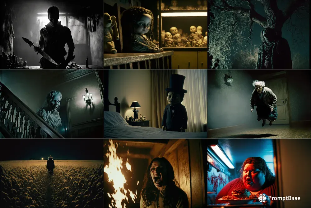 Cinematic Horror Scenes Midjourney Prompt | PromptBase