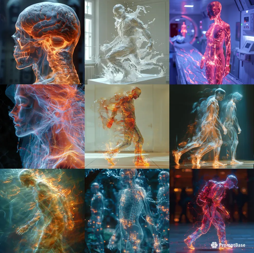 Abstract Human Movements Mri Midjourney Prompt | PromptBase