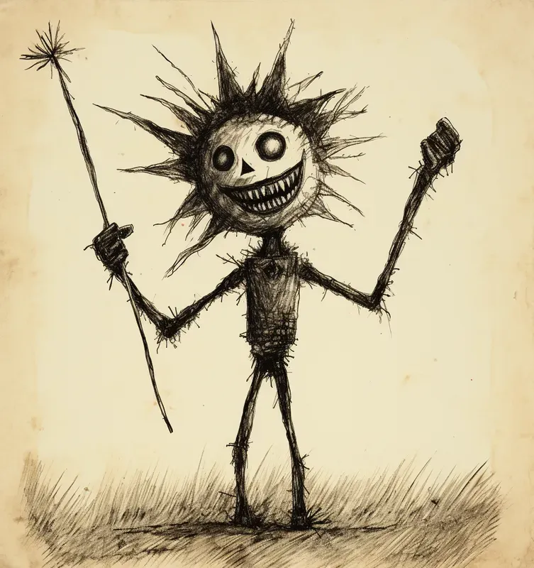 Creepy Ink Drawings Midjourney Prompt | PromptBase