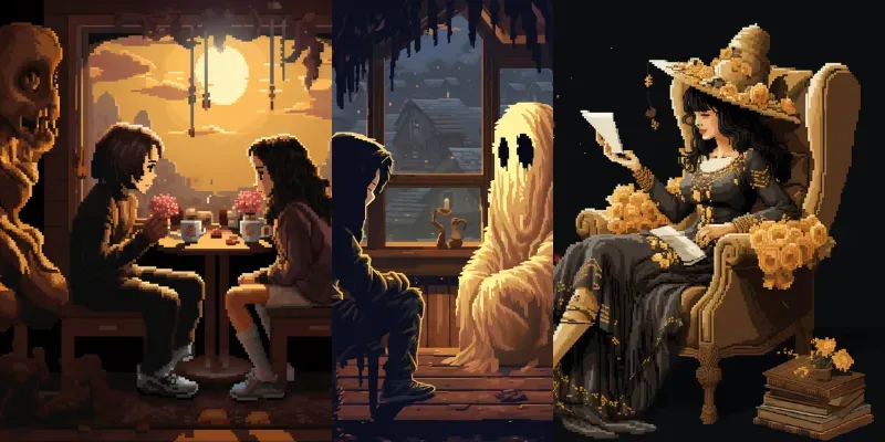 2D Pixel Scenarios Midjourney Prompt | PromptBase